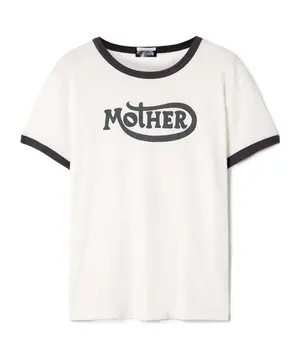 MOTHER Cotton-blend Jersey T-shirt - White