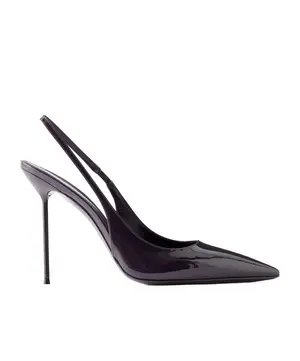 Paris Texas 105 Lidia Patent-leather Slingback Pumps - Black