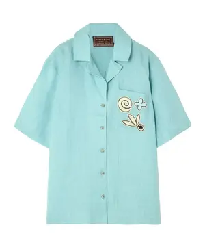 ALEMAIS Azar Embroidered Patch Shirt