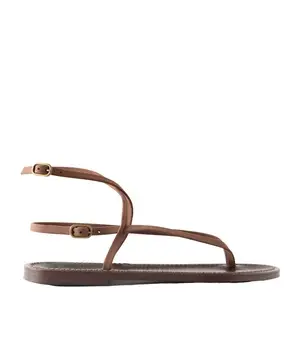 K.JACQUES K. Jacques Abako Nubuck And Leather Thong Sandals