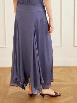 KALLMEYER Alyse Silk-chiffon Midi Skirt - No