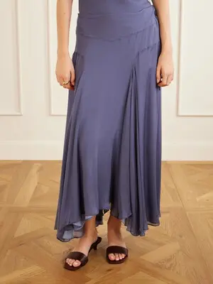 KALLMEYER Alyse Silk-chiffon Midi Skirt - No