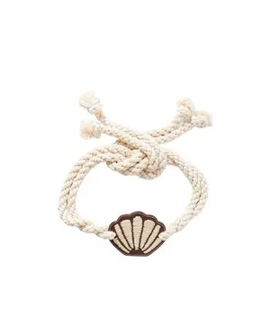 Johanna Ortiz Braided Cord Waist Belt With Leather Trim - Nude