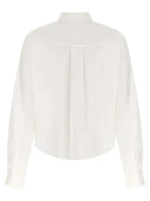 AMI Paris De Coeur" Cropped Cotton Poplin Shirt