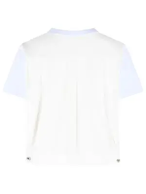 Sacai Cotton T-shirt With Denim-effect Back Panel