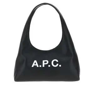 A.p.c. Faux Leather 'ninon Baby' Tote Bag - Black