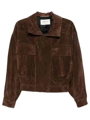 Saint Laurent Jacket In Vintage Split Leather - Brown