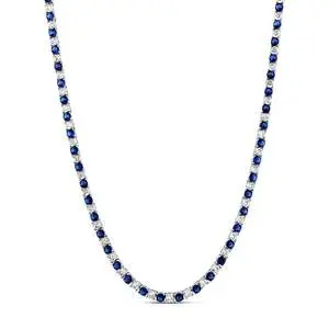 SHYMI Alternating Round Stone Tennis Necklace