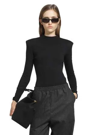 JIL SANDER Wool Bodysuit - Black