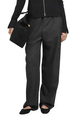 JIL SANDER Wool Flannel Trousers - Grey