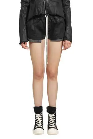 Rick Owens Waxed Stretch Denim Boxer Shorts