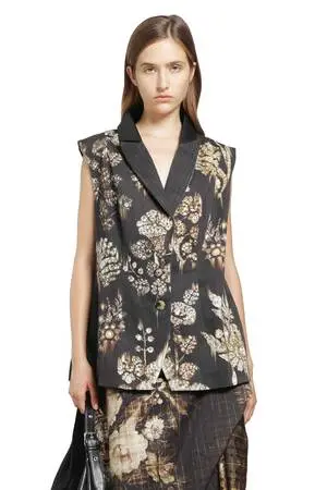IA LONDON Iris Waistcoat With Graphic Print