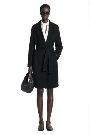 Max Mara Double Face Wool Coat - Black