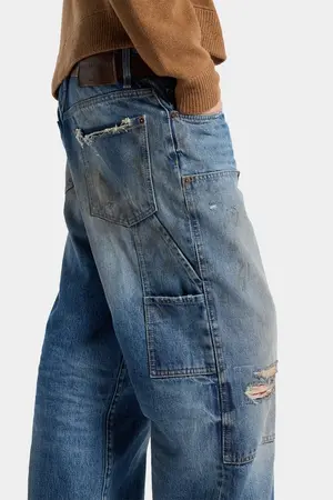 Dsquared2 Grease Monkey Spot Baggy Carpenter Jeans