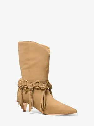 Michael Kors Daniela Fringe Suede Boot - Brown