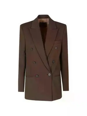 DONDUP Double-breasted Peak-lapel Blazer - Brown