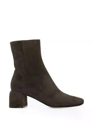 SERGIO ROSSI Suede Block-heel Ankle Boots - Brown