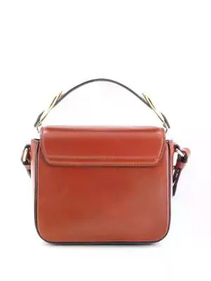 Chloé C Flap Bag Leather Mini Crossbody Bag - Brown