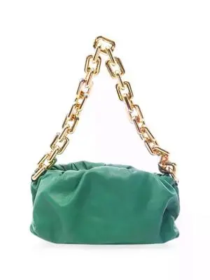 Bottega Veneta 2010s The Chain Pouch Leather Shoulder Bag - Green