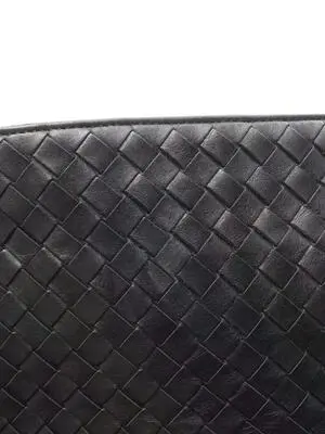 Bottega Veneta 2010s Intrecciato Shoulder Bag - Black