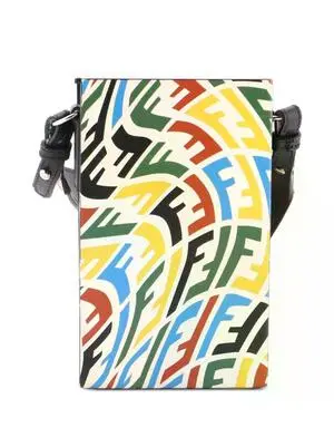 Fendi Vertical Box Bag Vertigo Zucca Leather Crossbody Bag