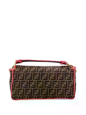 Fendi Baguette Nm Bag Zucca Canvas Large Shoulder Bag