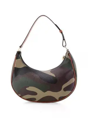 Celine Ava Bag Camouflage Coated Canvas Hobo Bag