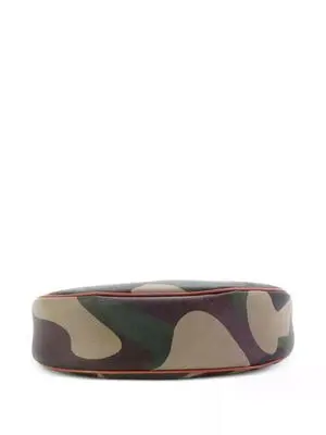 Celine Ava Bag Camouflage Coated Canvas Hobo Bag - Green