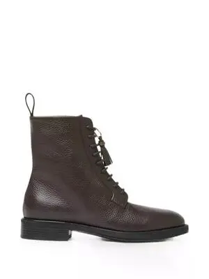 Fabiana Filippi Tassel-detail Lace-up Boots - Brown