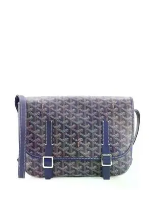 Goyard Belvedere Messenger Bag Coated Canvas Mm Crossbody Bag - Blue