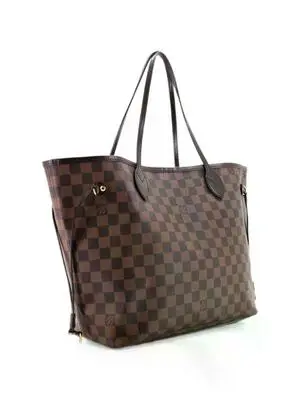 LOUIS VUITTON Damier Neverfull Tote Bag - Brown