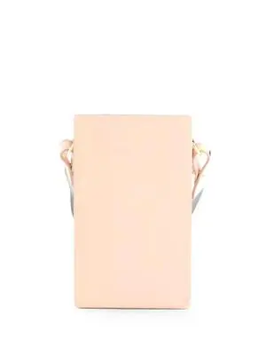 Fendi Logo Vertical Box Leather Crossbody Bag - Pink