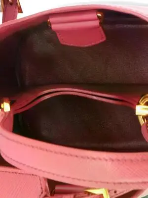 Prada Panier Saffiano Leather Small Bucket Bag
