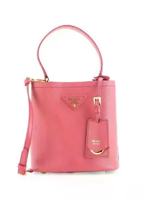 Prada Saffiano Leather Bucket Bag - Pink