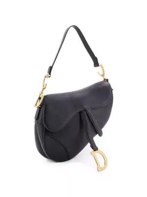 Dior Saddle Handbag With Strap Leather Medium Shoulder Bag