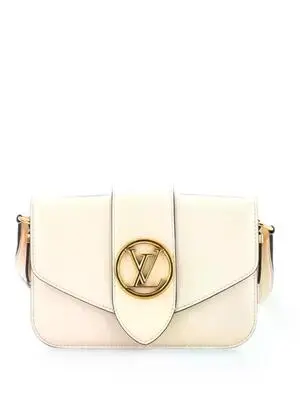 LOUIS VUITTON Pont 9 Bag Leather Crossbody Bag - Neutrals
