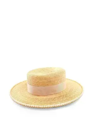 Gucci Straw Hat With Crystal Embellishment