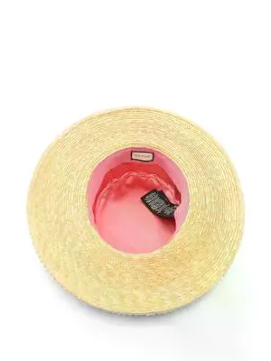 Gucci Straw Hat With Crystal Embellishment