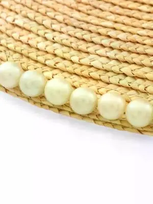 Gucci Straw Hat With Crystal Embellishment
