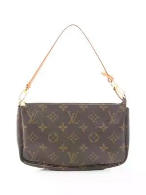 LOUIS VUITTON 2000 Monogram Pochette Accessoires Handbag - Brown