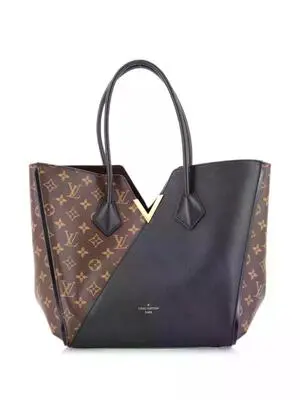 LOUIS VUITTON Kimono Handbag Monogram Canvas And Leather Mm Tote Bag - Black