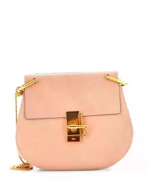 Chloé Drew Leather Small Crossbody Bag - Pink