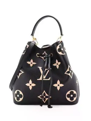 LOUIS VUITTON Neonoe Handbag Bicolor Monogram Empreinte Giant Mm Bucket Bag - Black