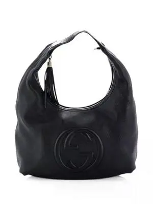 Gucci Soho Leather Large Hobo Bag - Black
