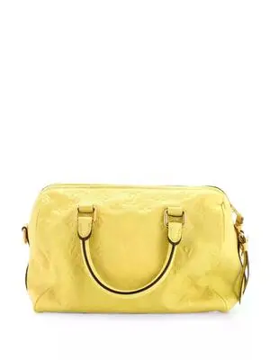LOUIS VUITTON Speedy Bandouliere Bag Monogram Empreinte Leather 25 Shoulder Bag - Yellow