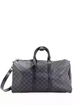 LOUIS VUITTON Keepall Bandouliere Damier Graphite 45 Travel Bag