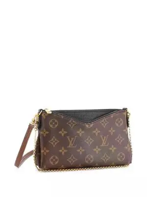 LOUIS VUITTON Pallas Monogram Canvas With Leather Clutch Bag