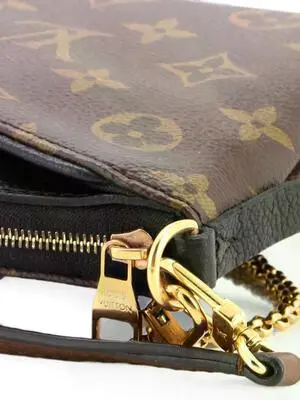 LOUIS VUITTON Pallas Monogram Canvas With Leather Clutch Bag