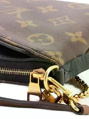 LOUIS VUITTON Pallas Monogram Canvas Leather Clutch Bag - Brown