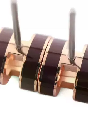 Hermès Rose Gold-tone Enamel Pop H Earrings - Pink